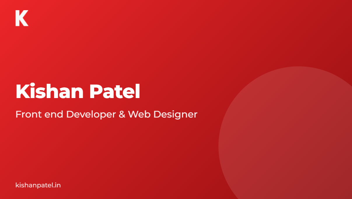 Front-End Developer in Ahmedabad | React & Next.js | Kishan Patel